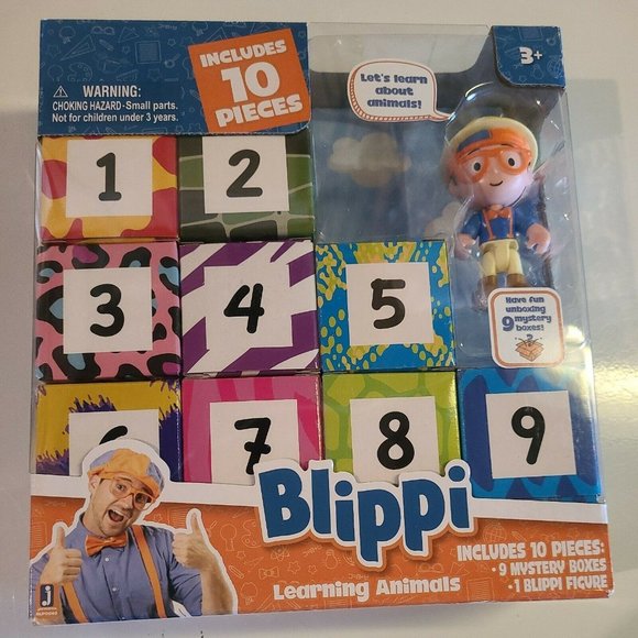 Jazwares | Toys | Blippi 9 Surprise Learning Animals Boxes Includes 9 ...